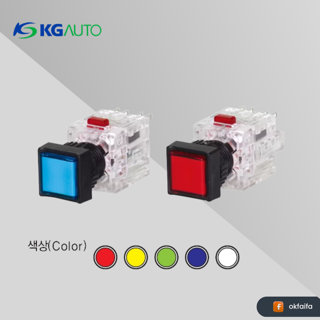 KG auto Lamp push button switch [KGX-NMD21G, Ø22 Normal Plastic guide ...