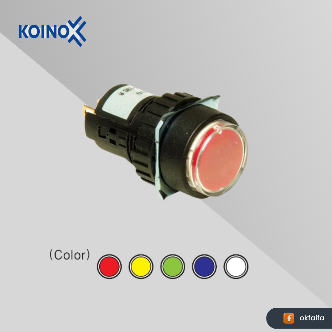 KOINO Switch Ø16 KH 516L-A11-Y [Koino, Push Button Switch LED Illuminated(Momentory)]
